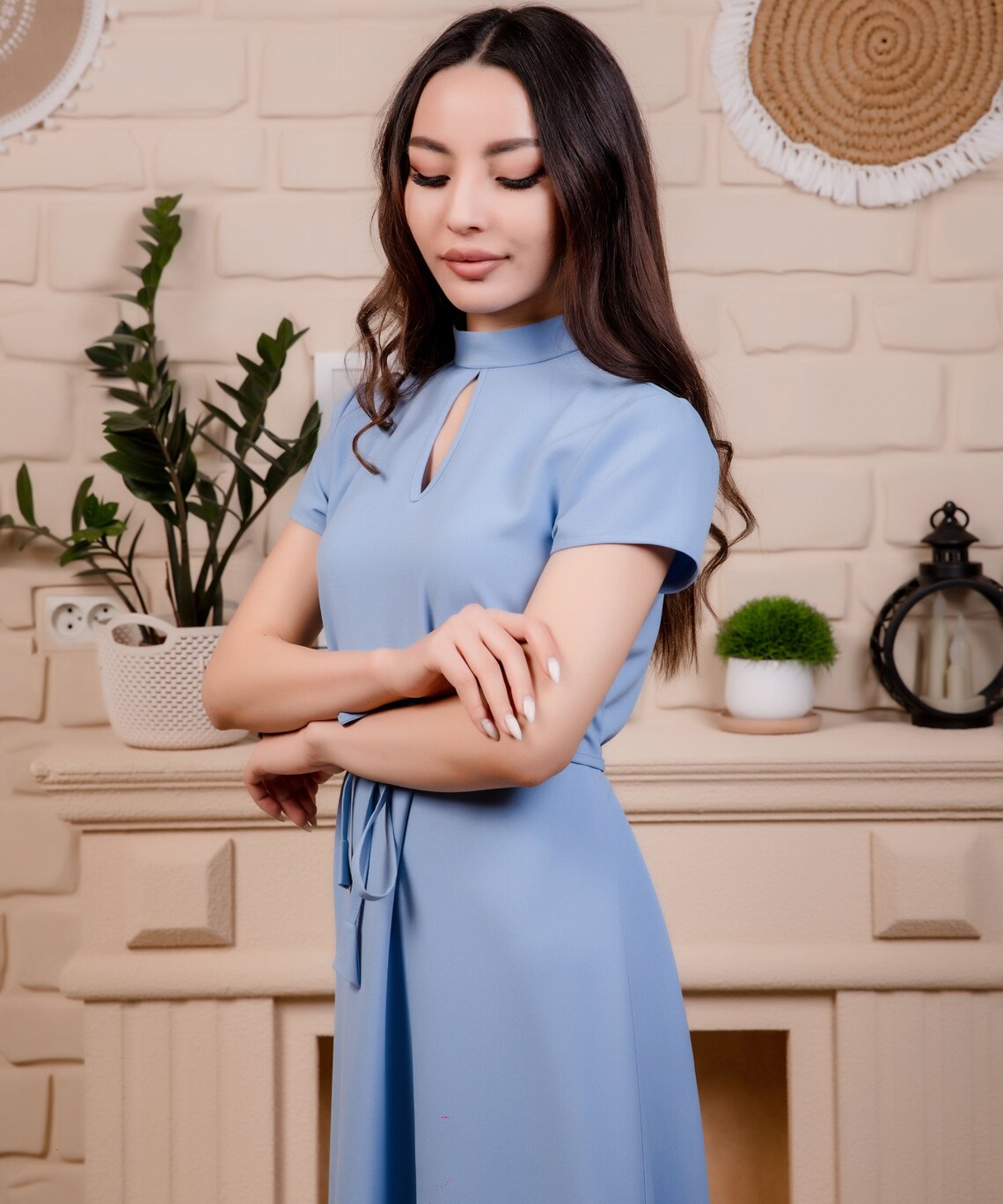 Keyhole Dress Sewing Pattern | Printable PDF Sewing Pattern | Tie Wrap ...