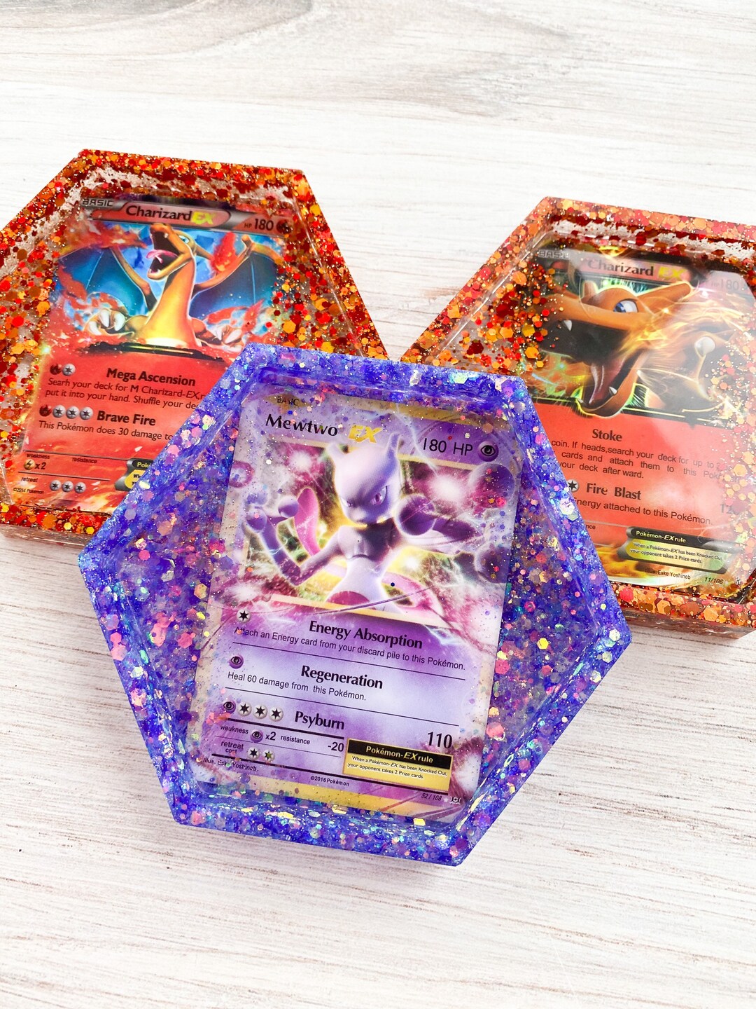 Pokémon Coaster - Full Art Cards - Custom Pokémon Resin Coaster - Names ...