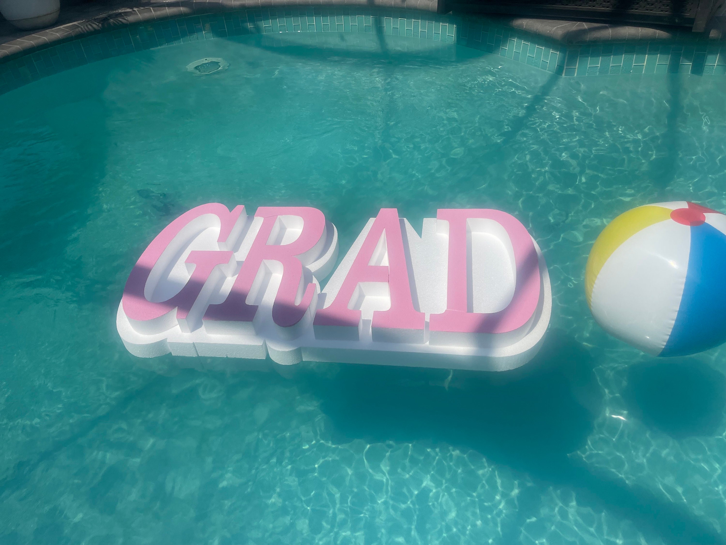 Grad Sign | Pool Float | Custom Made - Etsy