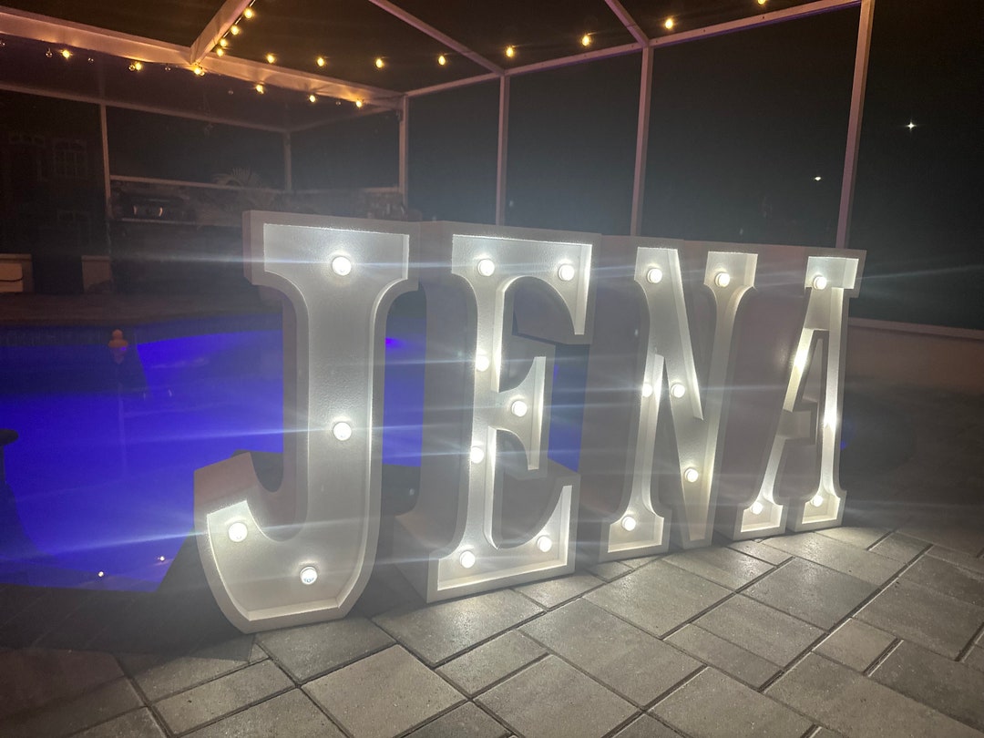 Marquee Letters | Custom Names | Huge Letters | Weddings | Numbers ...