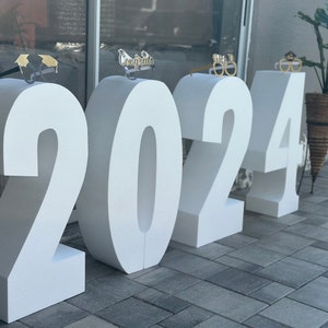 Huge Table Base Foam Numbers 2024 Graduation | Party Decor | Dessert ...