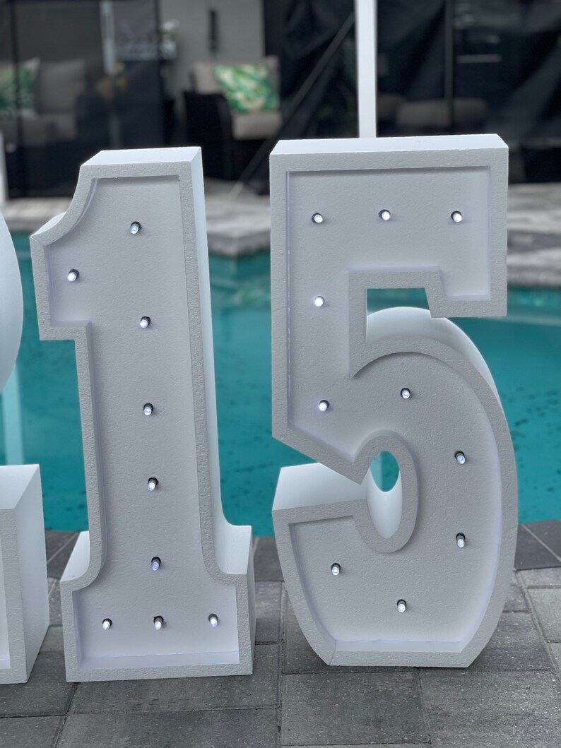 Marquee Light up Numbers - Etsy
