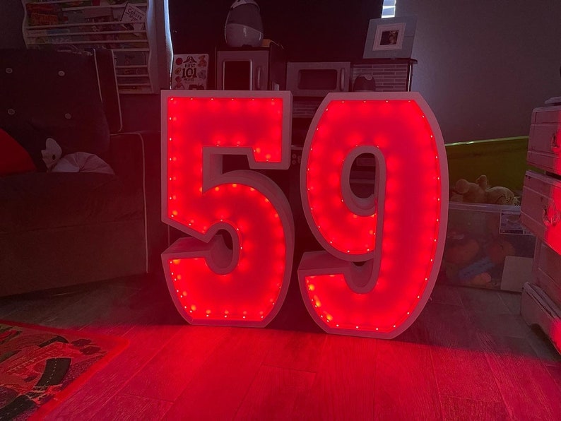 Marquee Numbers - Etsy