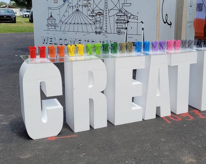 Large Foam Letters Wedding Name Initials Photo Shoot Backdrop Props ...