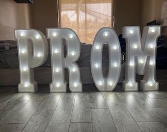 3ft, 4 Ft Marquee Letters GRAD, Large Light up Letters PROM, Giant ...