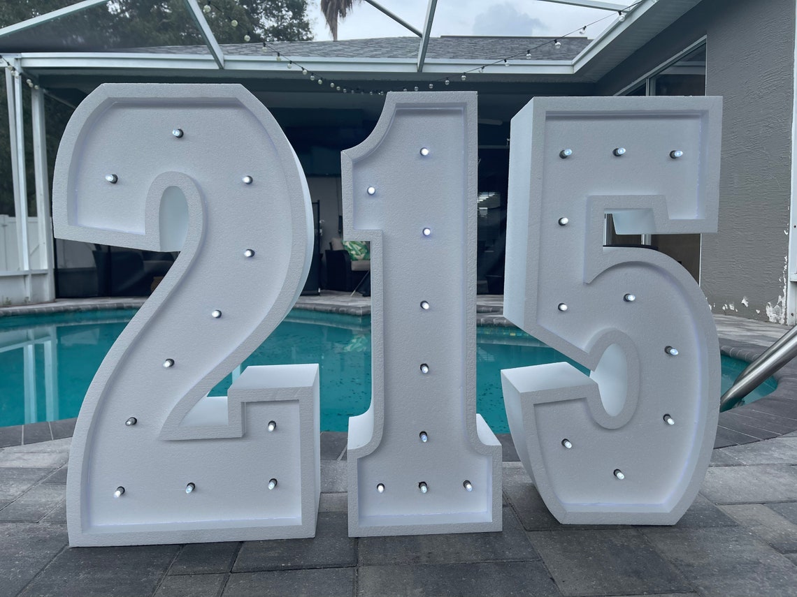 Marquee Light up Numbers - Etsy