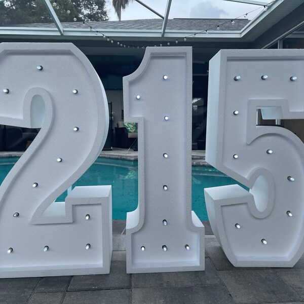 Marquee Numbers - Etsy