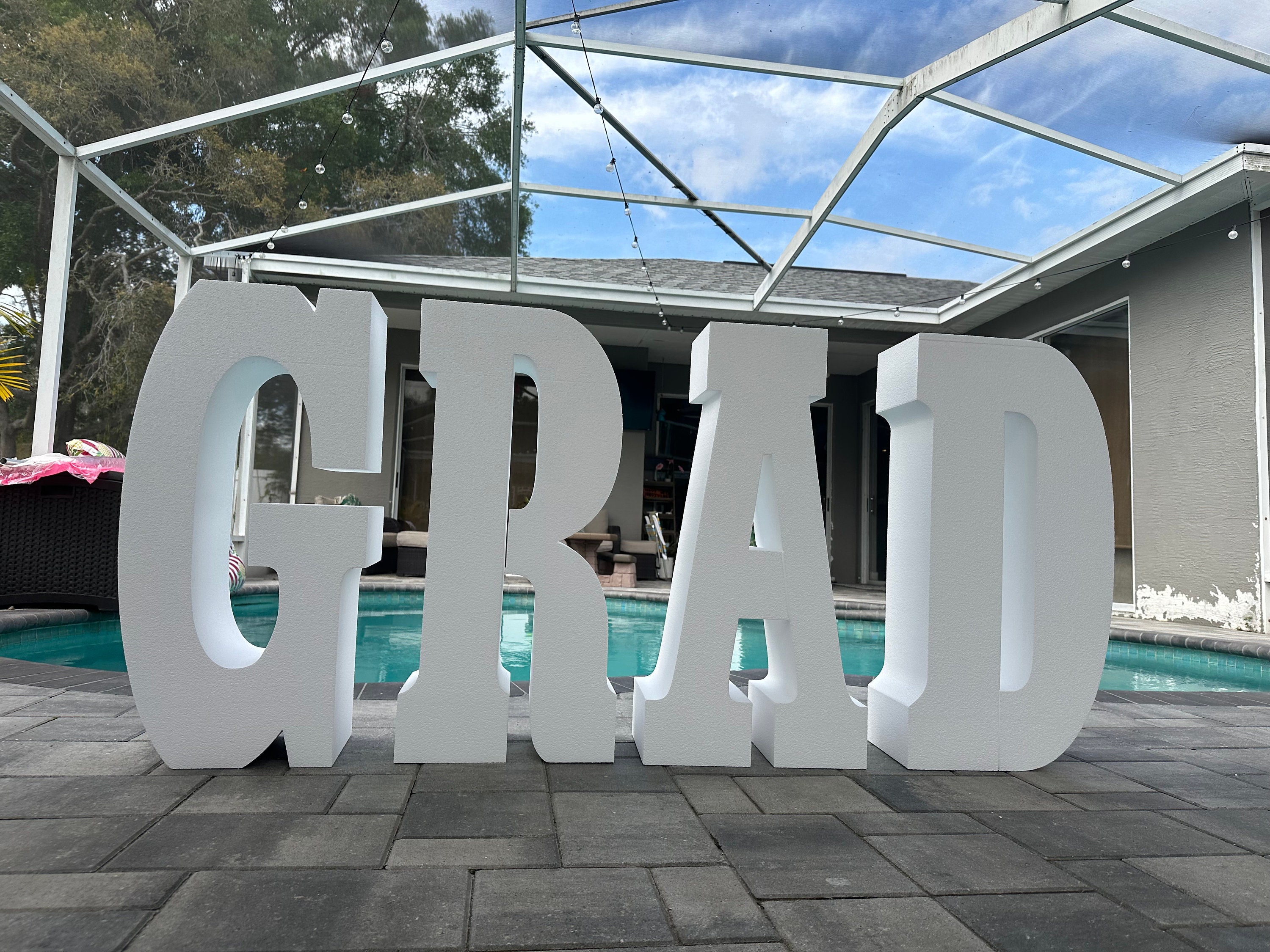 Grad Letters Table Base | Graduation | Events - Etsy