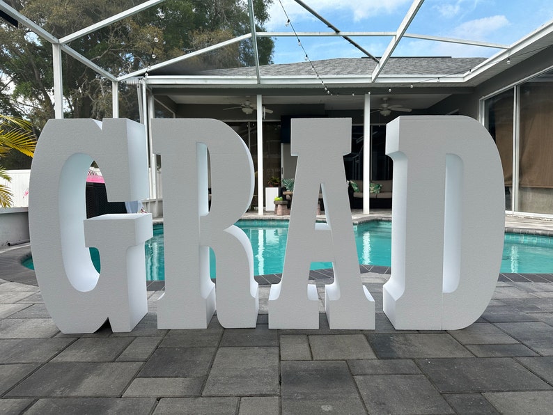 Grad Letters Table Base | Graduation | Events - Etsy