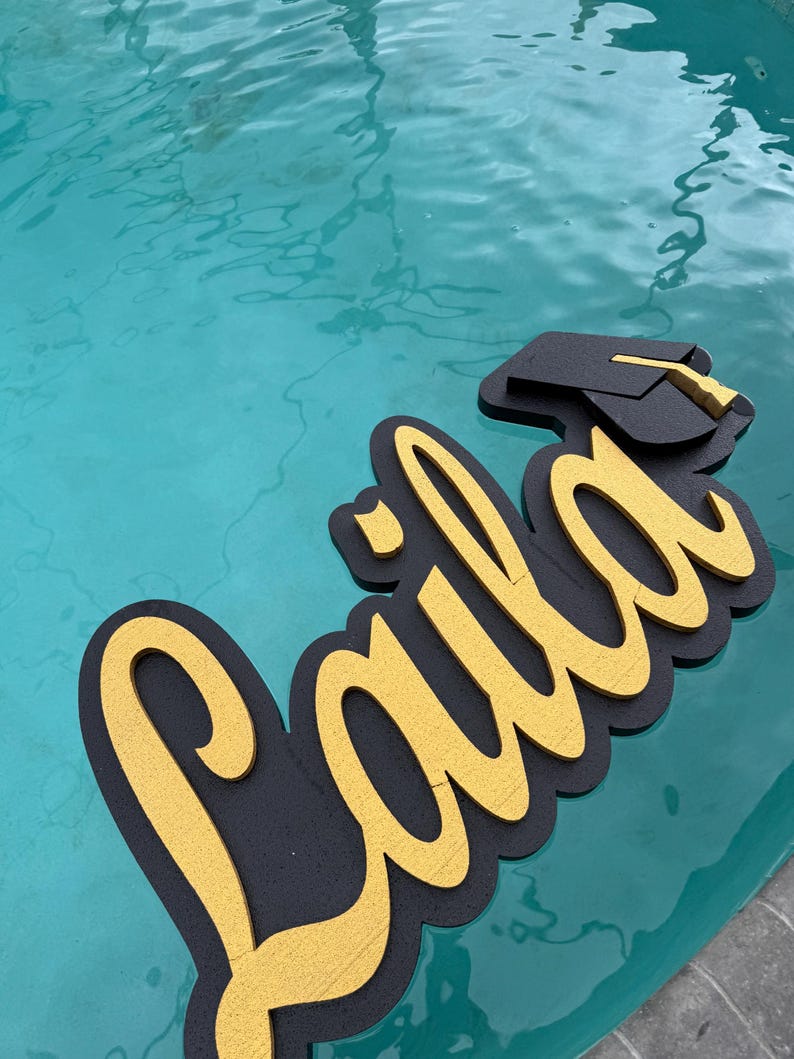 Grad Sign | Pool Float | Custom Made - Etsy