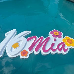 Custom Pool Signs, Logos, Pool Floating Names, Birthday, Company ...
