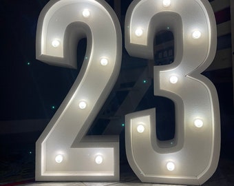 Marquee Numbers With Lights - Etsy