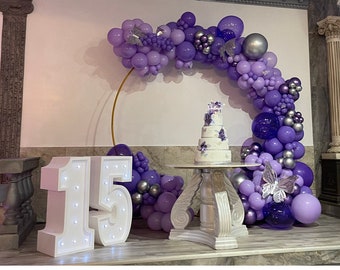 Large Wooden Marquee Number 15 Sign 11.4 Inch Freestanding Light up ...