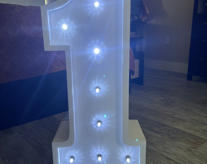 Marquee Numbers With Lights | Etsy