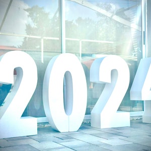 Huge Table Base Foam Numbers 2024 Graduation | Party Decor | Dessert ...