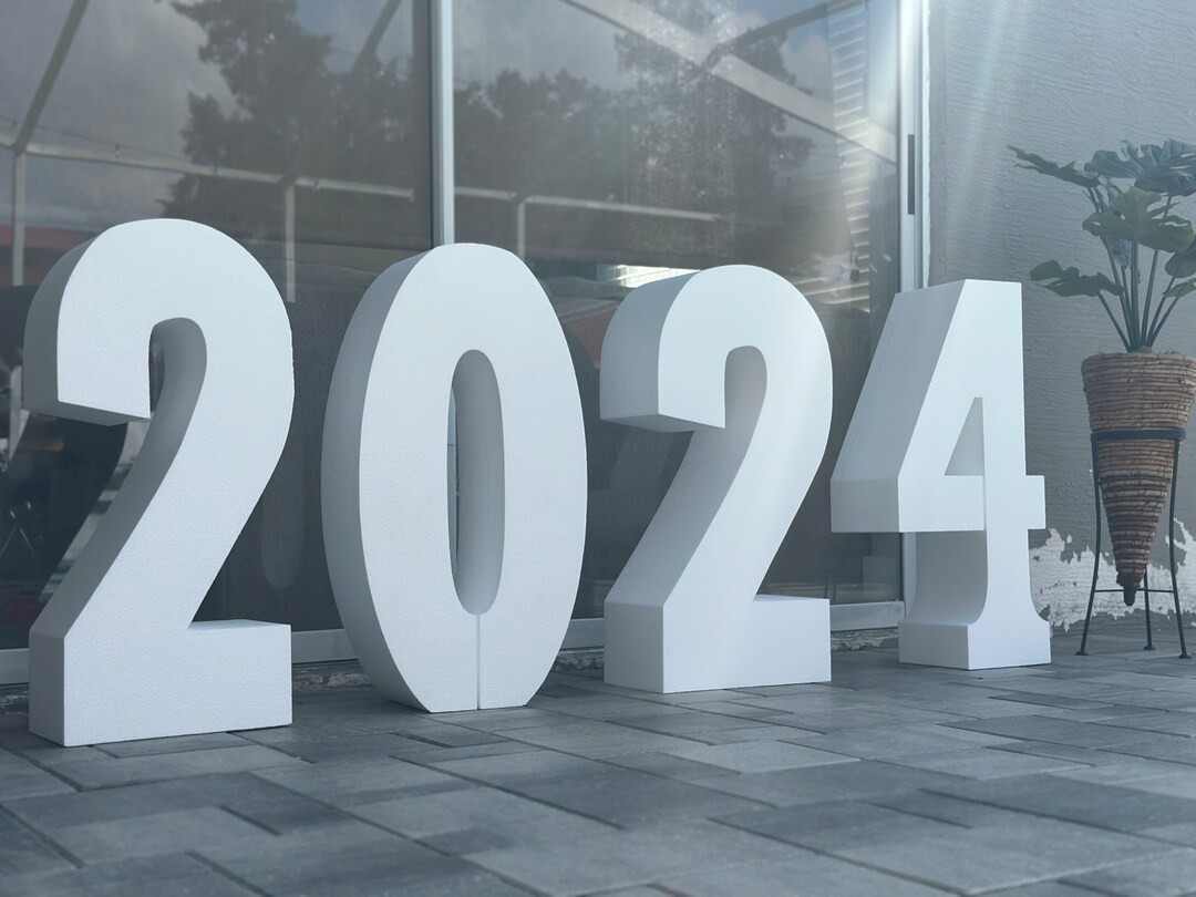 Huge Table Base Foam Numbers 2024 Graduation | Party Decor | Dessert ...