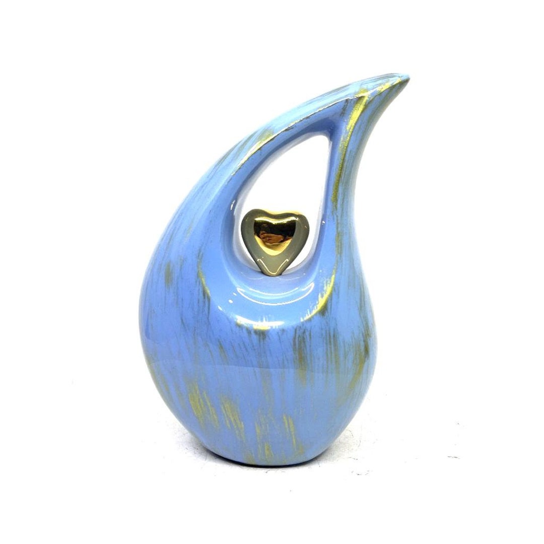 Golden Blue Teardrop Cremation Urns for Human Ashes - Urn- Urns for ...
