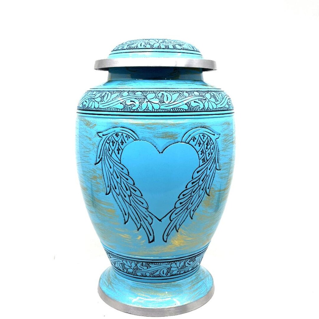 Blue Cremation Urns for Adult Ashes - Urns for Human Ashes - Urns for ...