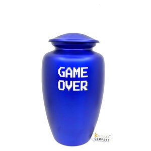 Game Over Cremation Urn for Ashes - Funeral Urn for Human - Urn for ...