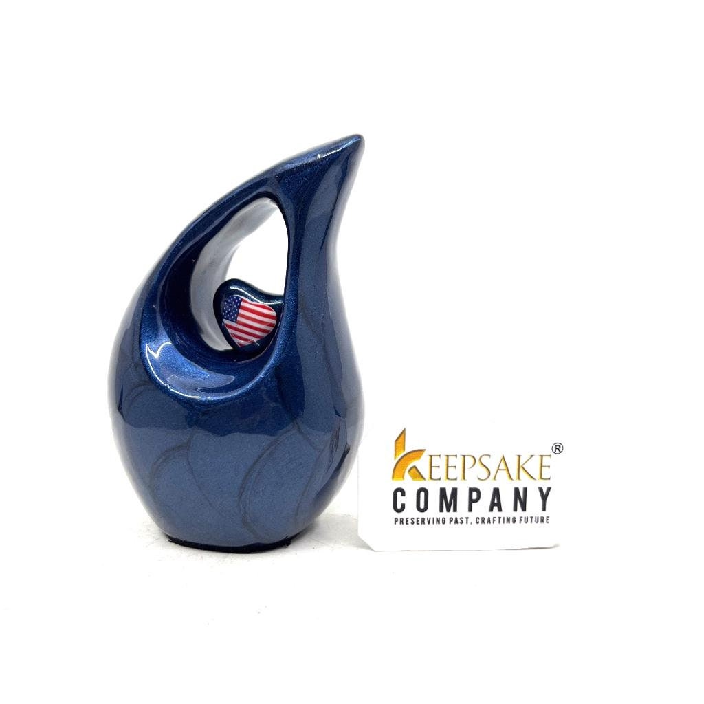 Roman Blue Teardrop Mini Cremation Urn Small Urns for Human - Etsy