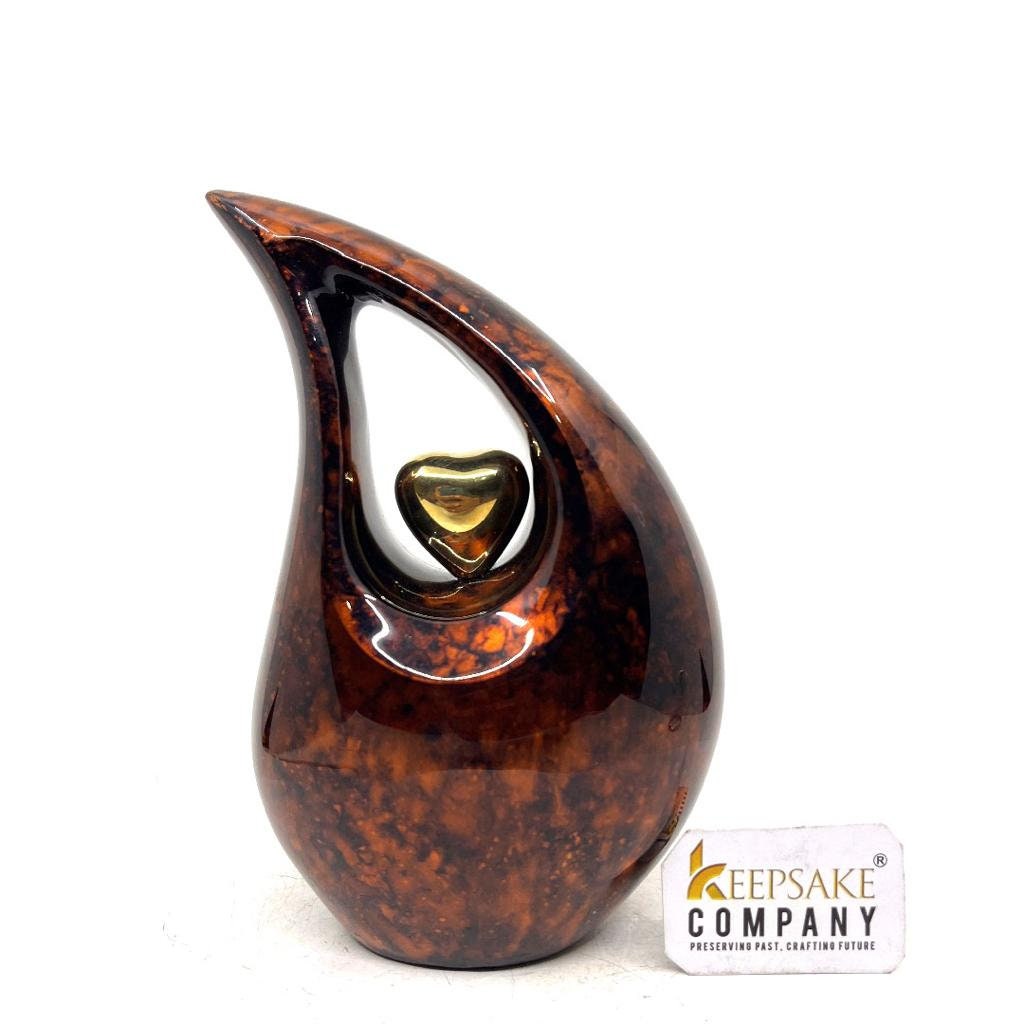 Orange Black Teardrop Medium Urn Decorative Urns Medium - Etsy