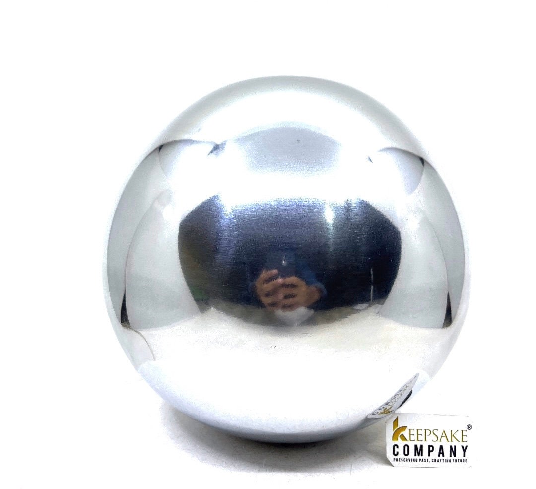 Unique Silver Shining Round Urns for Ashes - Urns for Human Ashes ...