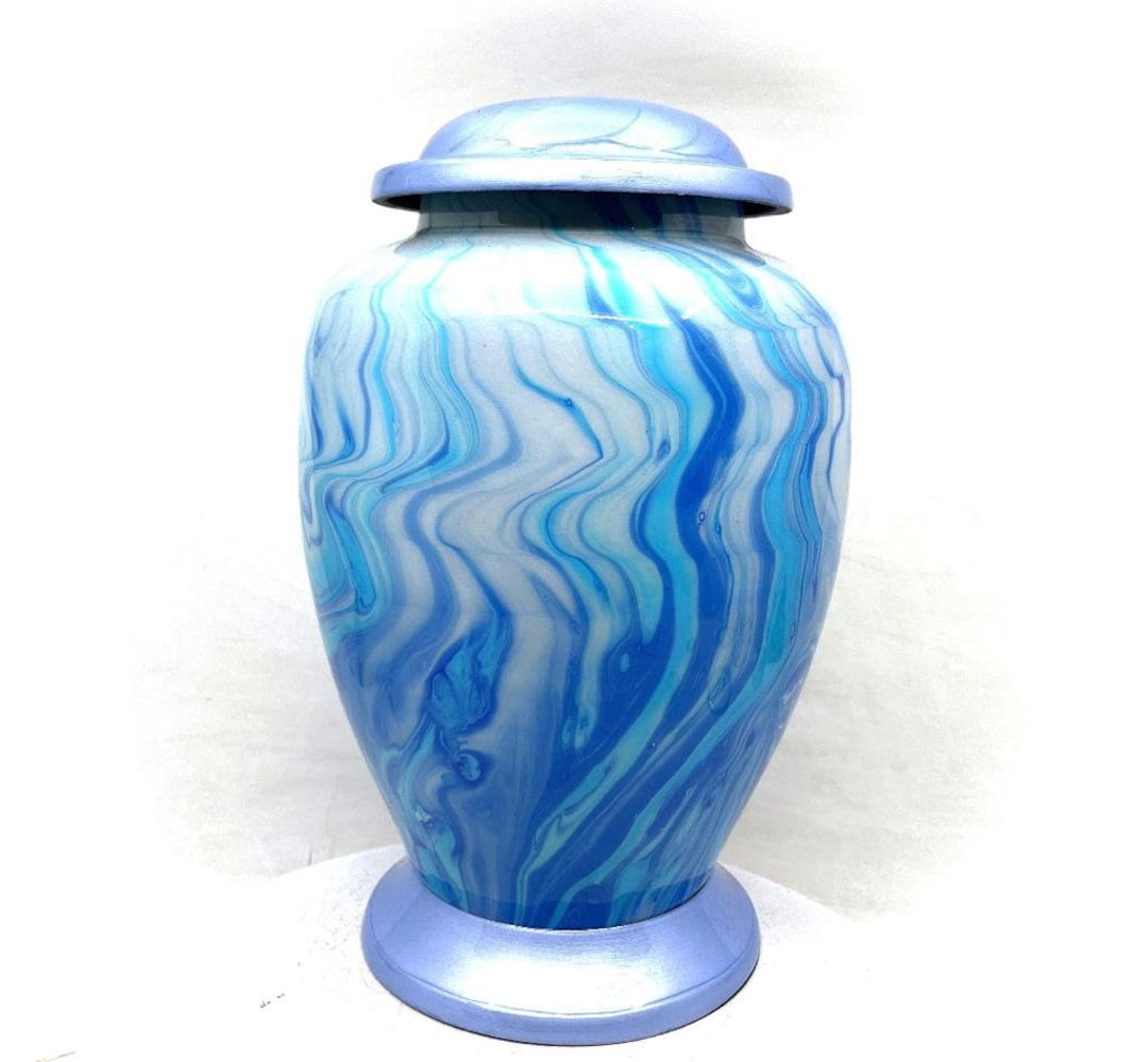 Blue Cremation Urns for Adult Ashes - Urns for Human Ash - Urn for ...