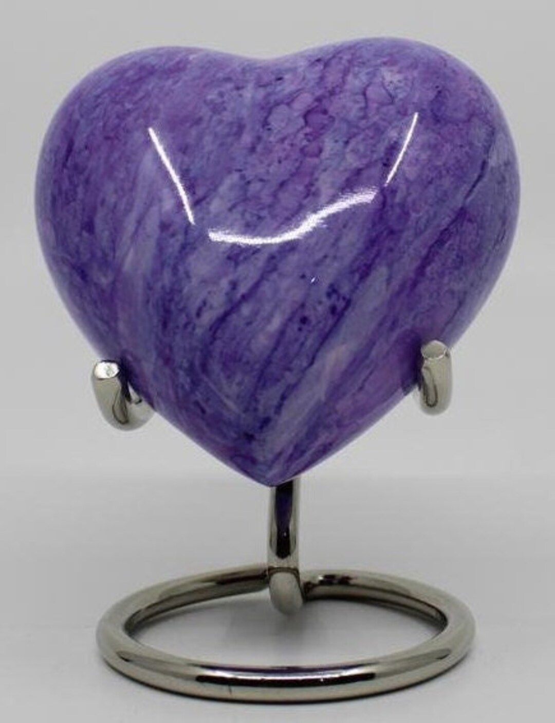 Keepsake Urn Purple Small Heart-shaped Mini Memorial Urn for Ashes Cute ...