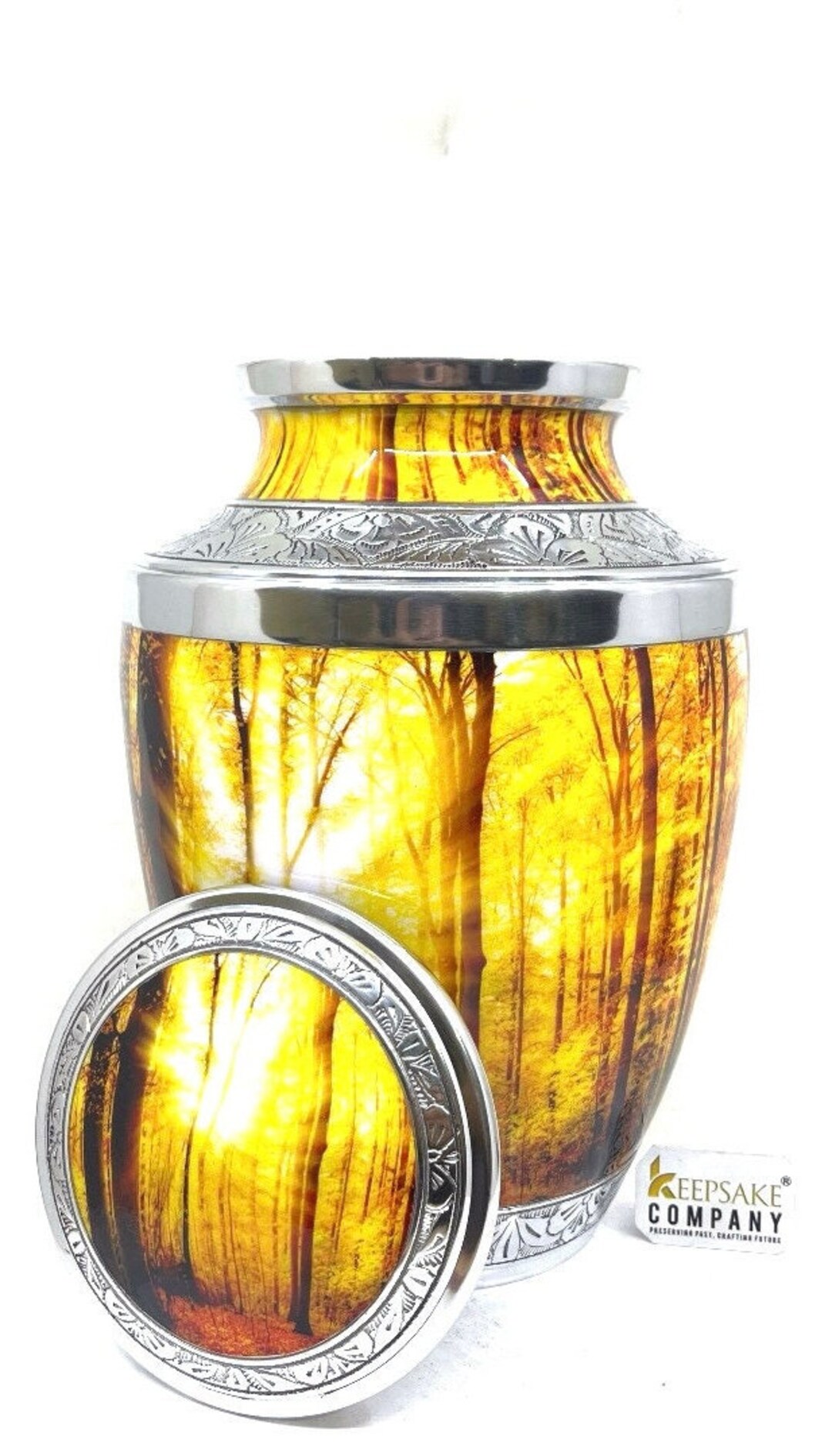 Sunny Day Jungle Cremation Urn - Funeral Urn for Human Ash - Urn for ...