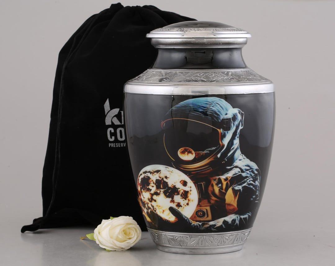 Astronaut Cremation Urn for Ashes – Engraved Eagle Memorial, Adult ...