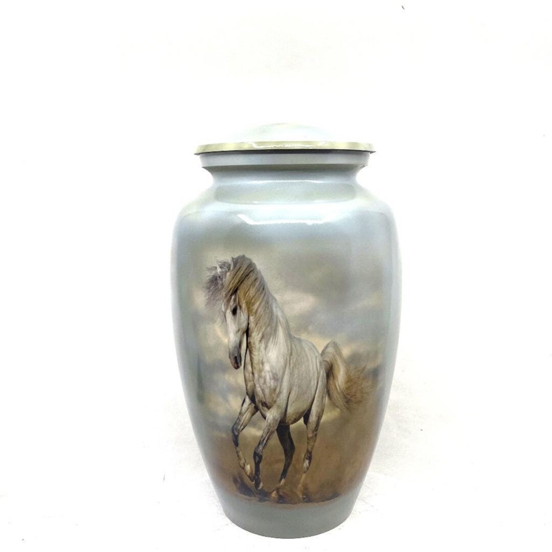 White Grey Adult Urn - Cremation Urns for Adult Ashes - Urns for Ashes ...