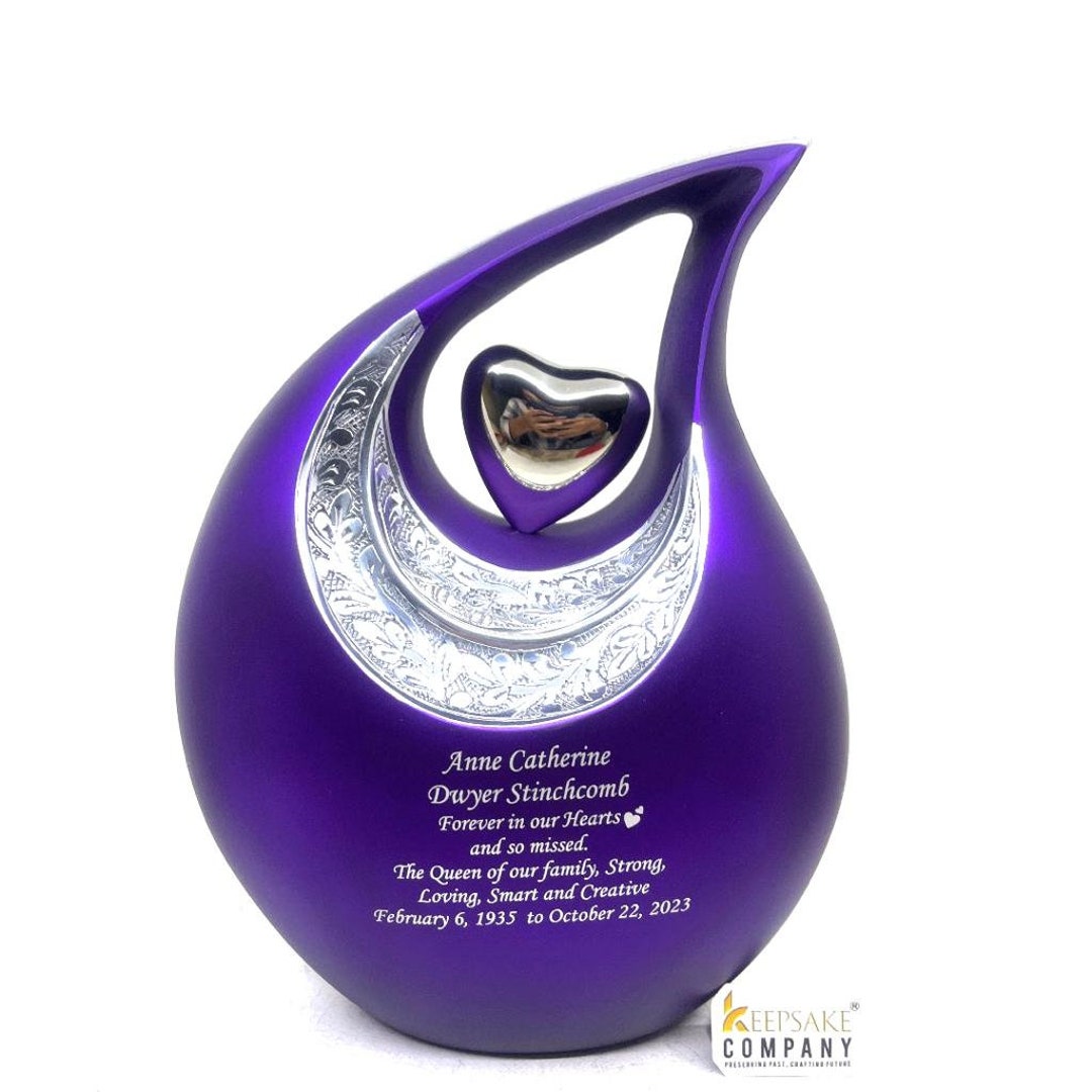 Super Premium Purple Teardrop Urns for Ashes Adult Male Urn Urns for ...