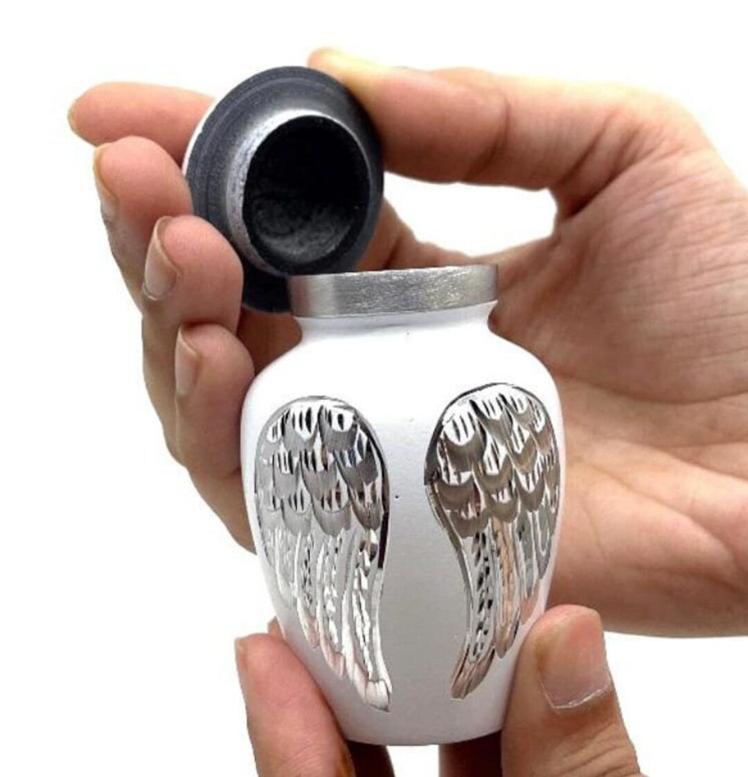 Mini Urn/ Keepsake in Angel Wings Set of 4 Perfect for Adults, Kids and ...