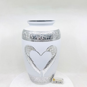 White Matte Cremation Urn for Human Ashes - Cremation Urn - Engraving ...