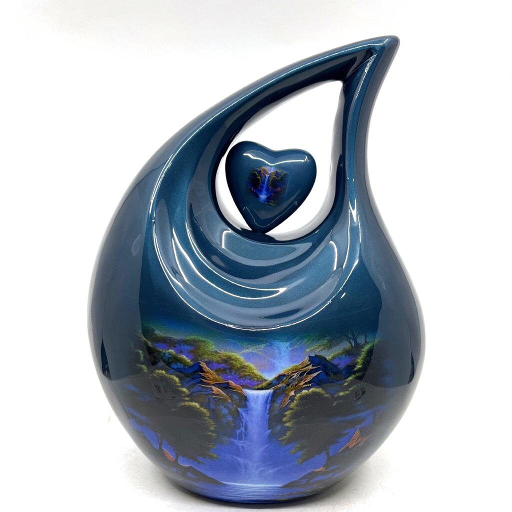 Green Blue Teardrop Cremation Urns for Ashes Adult Male Urns - Etsy