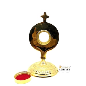 Brass Reliquary in 24 Carat Gold Plating - Small Reliquary - Monstrance ...