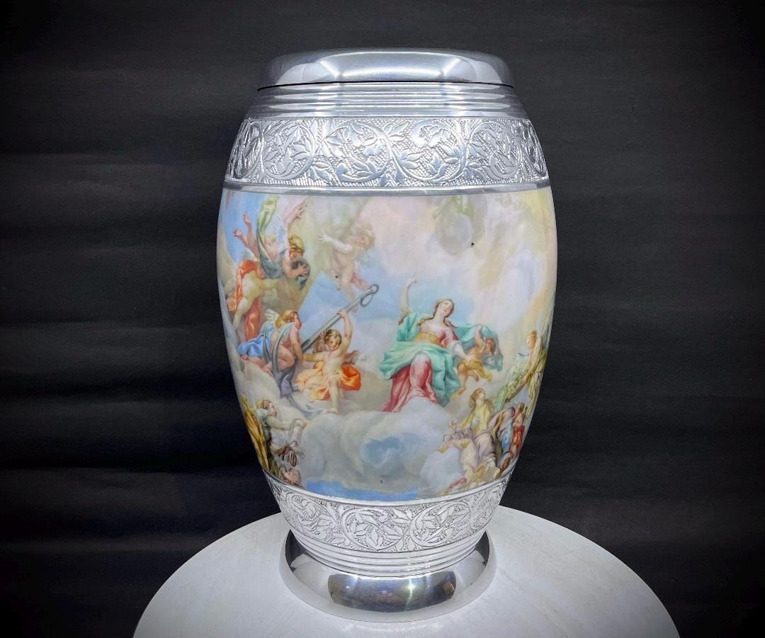 Religious Cremation Urn for Ashes – Aluminum, Handcrafted - Etsy