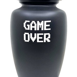 Game Over Cremation Urn for Ashes - Funeral Urn for Human - Urn for ...