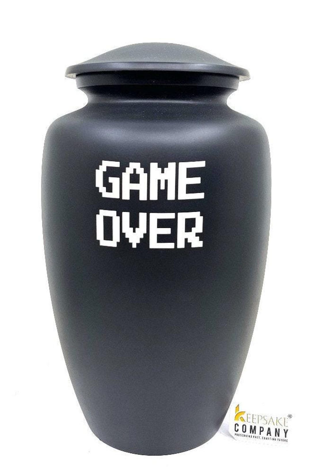 Game Over Cremation Urn for Ashes – Decorative Funeral Urn, Adult Size ...
