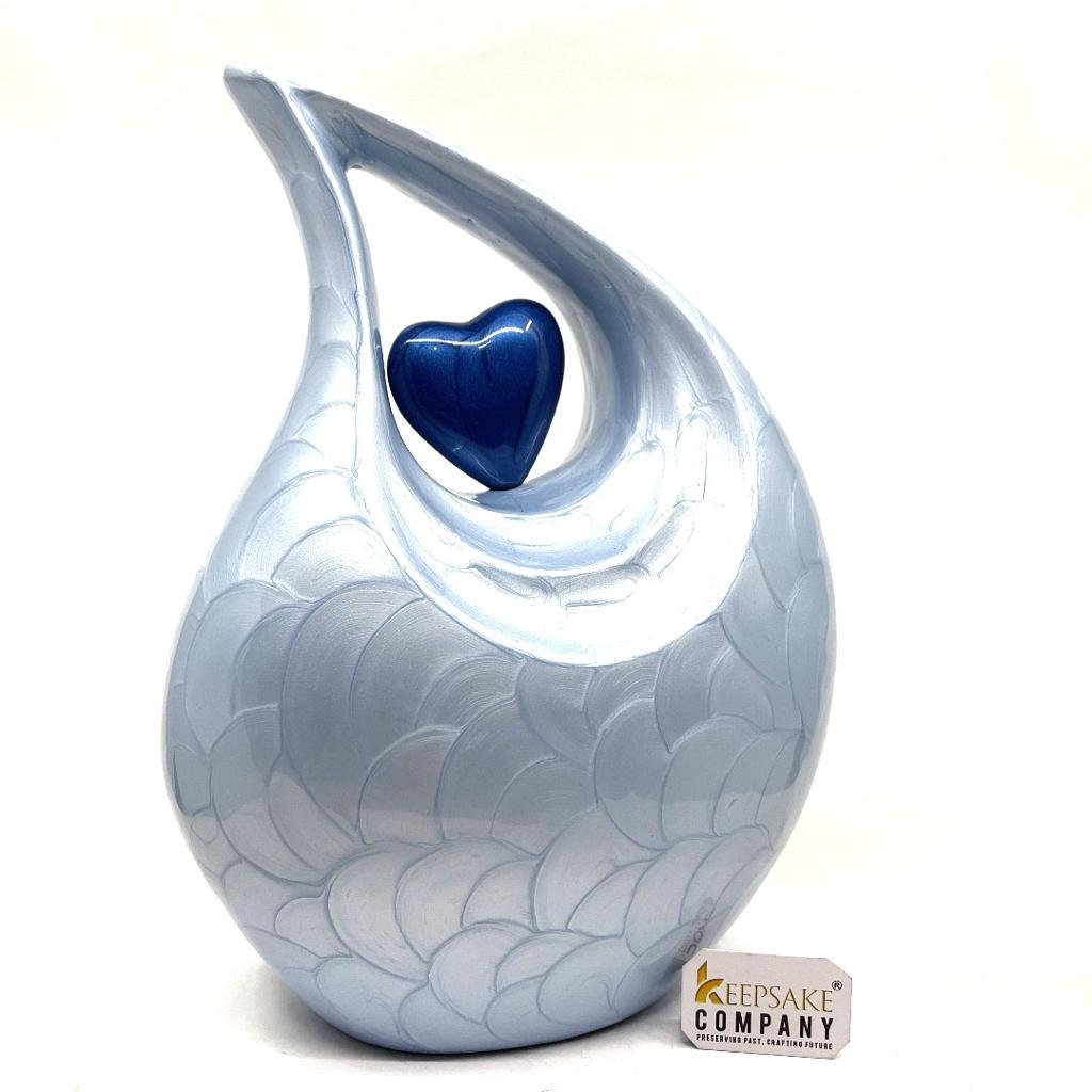 Light Blue Teardrop Cremation Urns for Ashes Adult Male Urns - Etsy