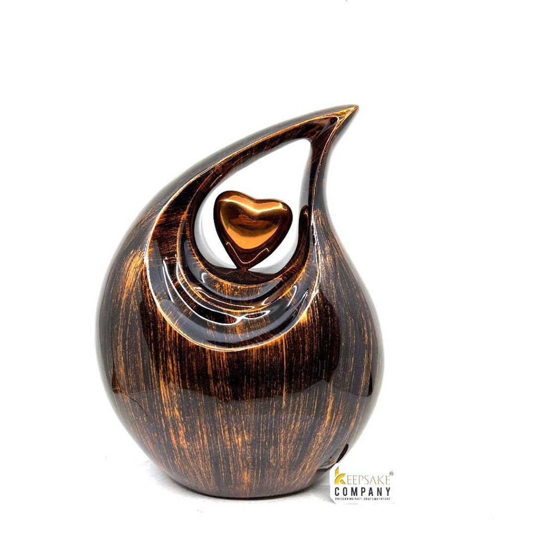 Gorgeous Copper Black Teardrop Urn - Urns for Ashes Adult Male - Urns ...