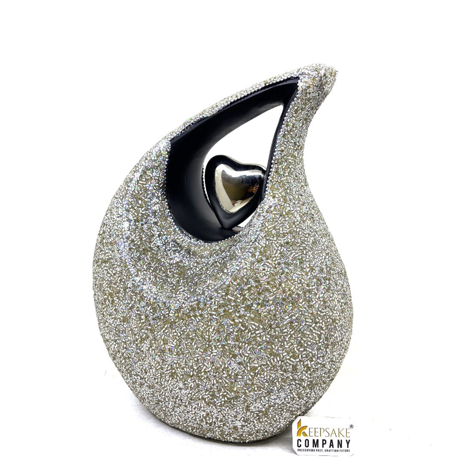 Super Shiny Pearls Embedded Cremation Urn Personalized Urn Memorial Urn ...