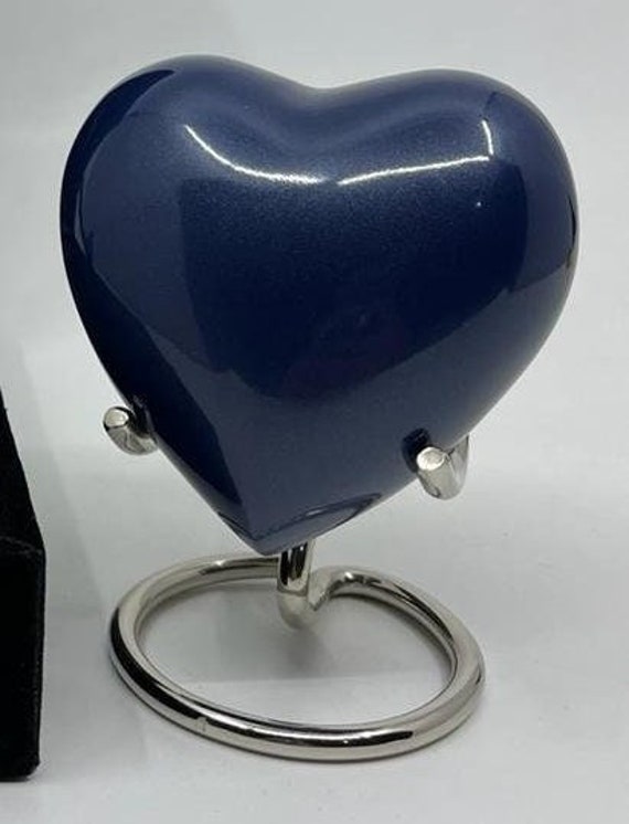 Heart Urn in Blue Colour / Small Urns for Human Ashes / Mini - Etsy