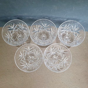 A Set of 5 Vintage Stuart Crystal Port or Sherry Glasses in Ludlow ...