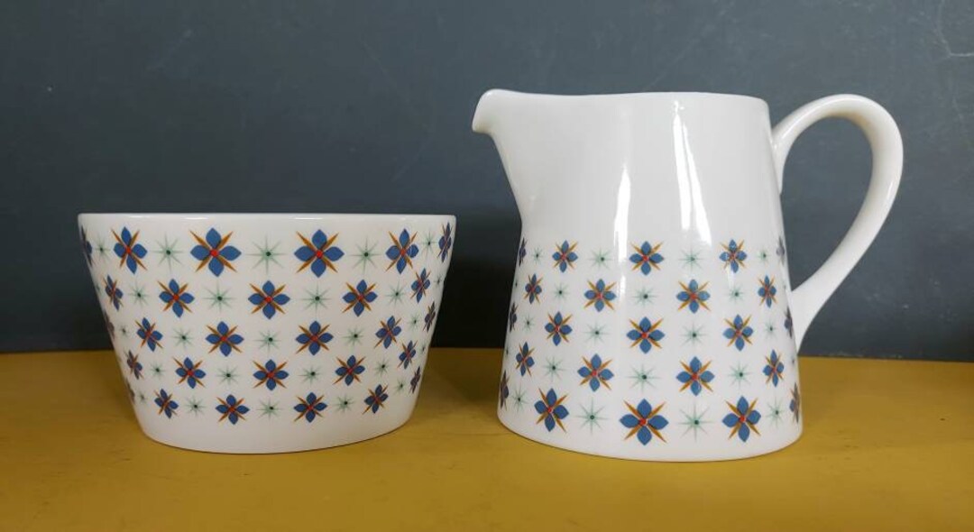 Vintage Royal Tuscan Ware Porcelain Milk or Cream Jug and Sugar Bowl in ...