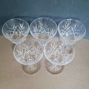 A Set of 5 Vintage Stuart Crystal Port or Sherry Glasses in Ludlow ...