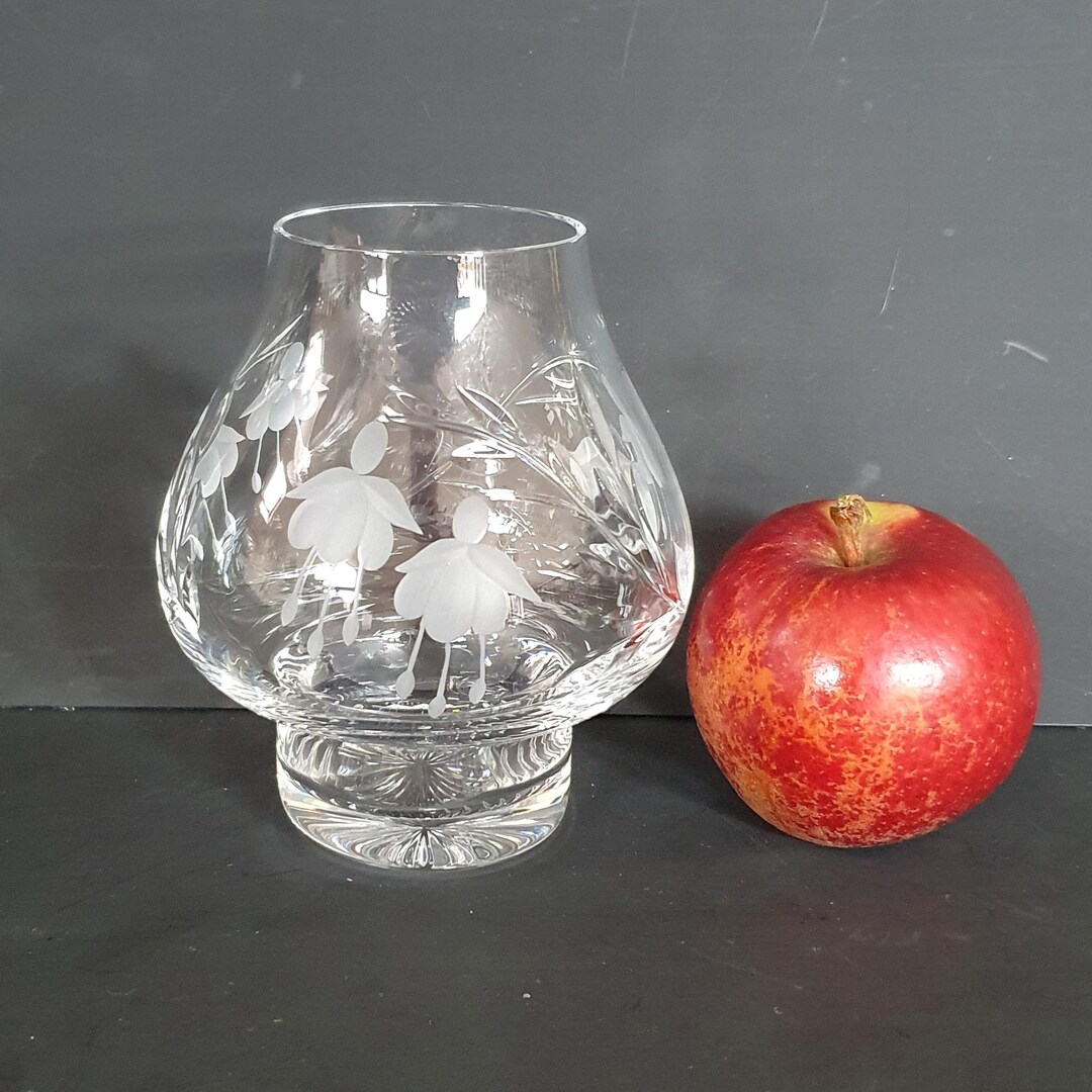 A Vintage Stuart Crystal 4 1/2 Inch Tall Cascade (fuchsia) Pattern ...