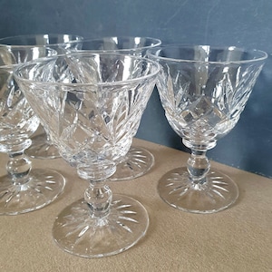 A Set of 5 Vintage Stuart Crystal Port or Sherry Glasses in Ludlow ...