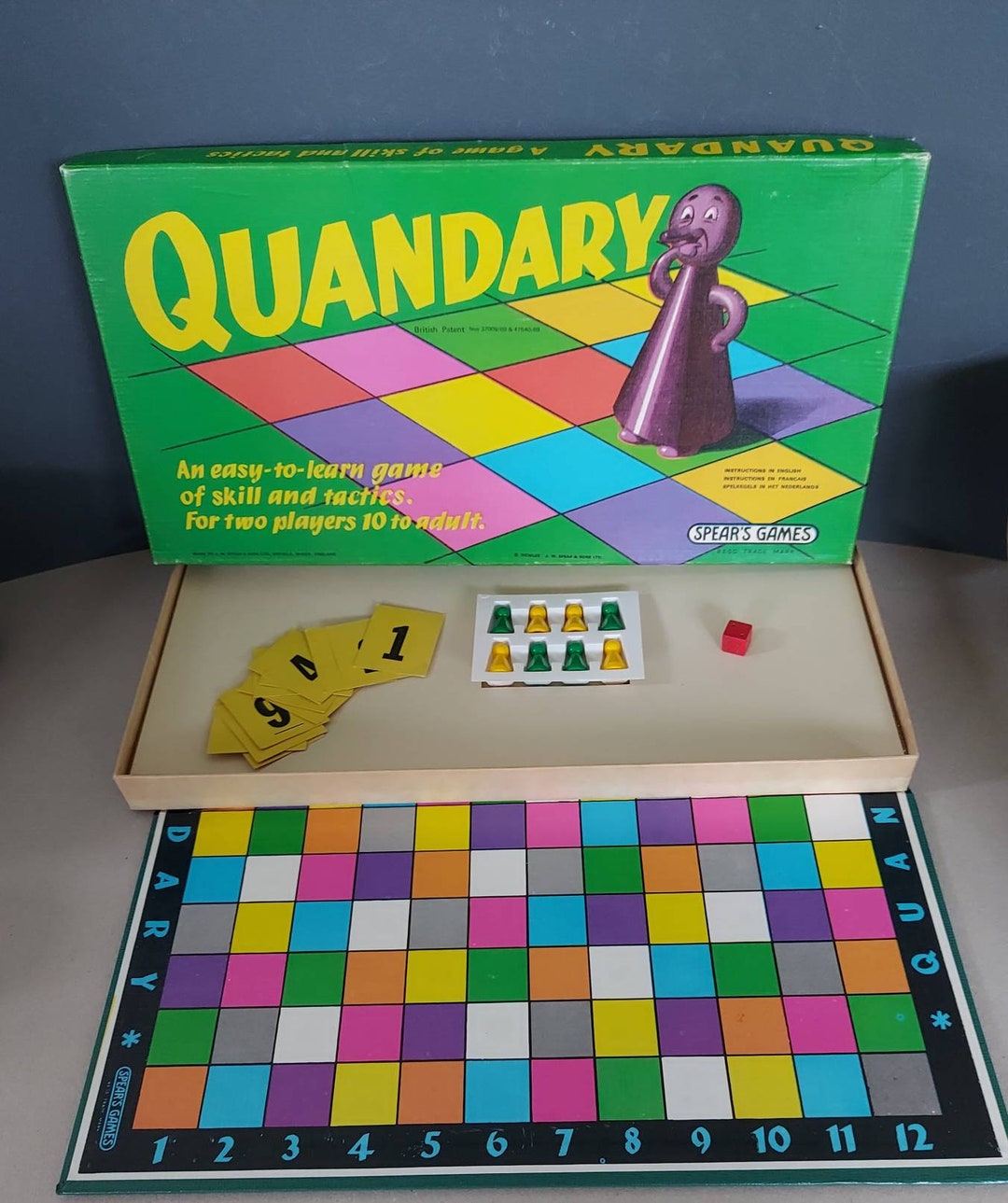 A Vintage and Collectable Quandary Board Game by Spear's Games, 1960's ...