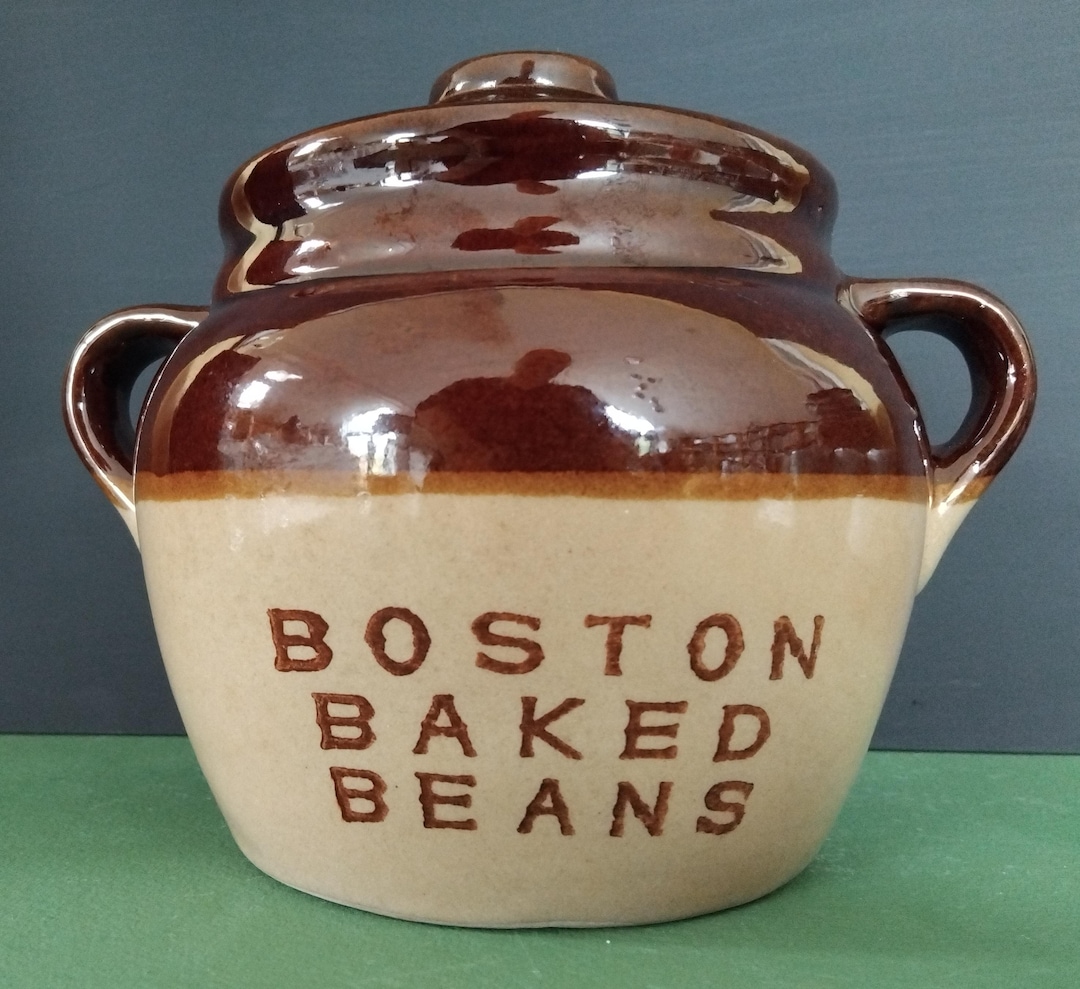 Vintage Boston Baked Beans Lidded Stoneware Crock or Pot, Made by ...